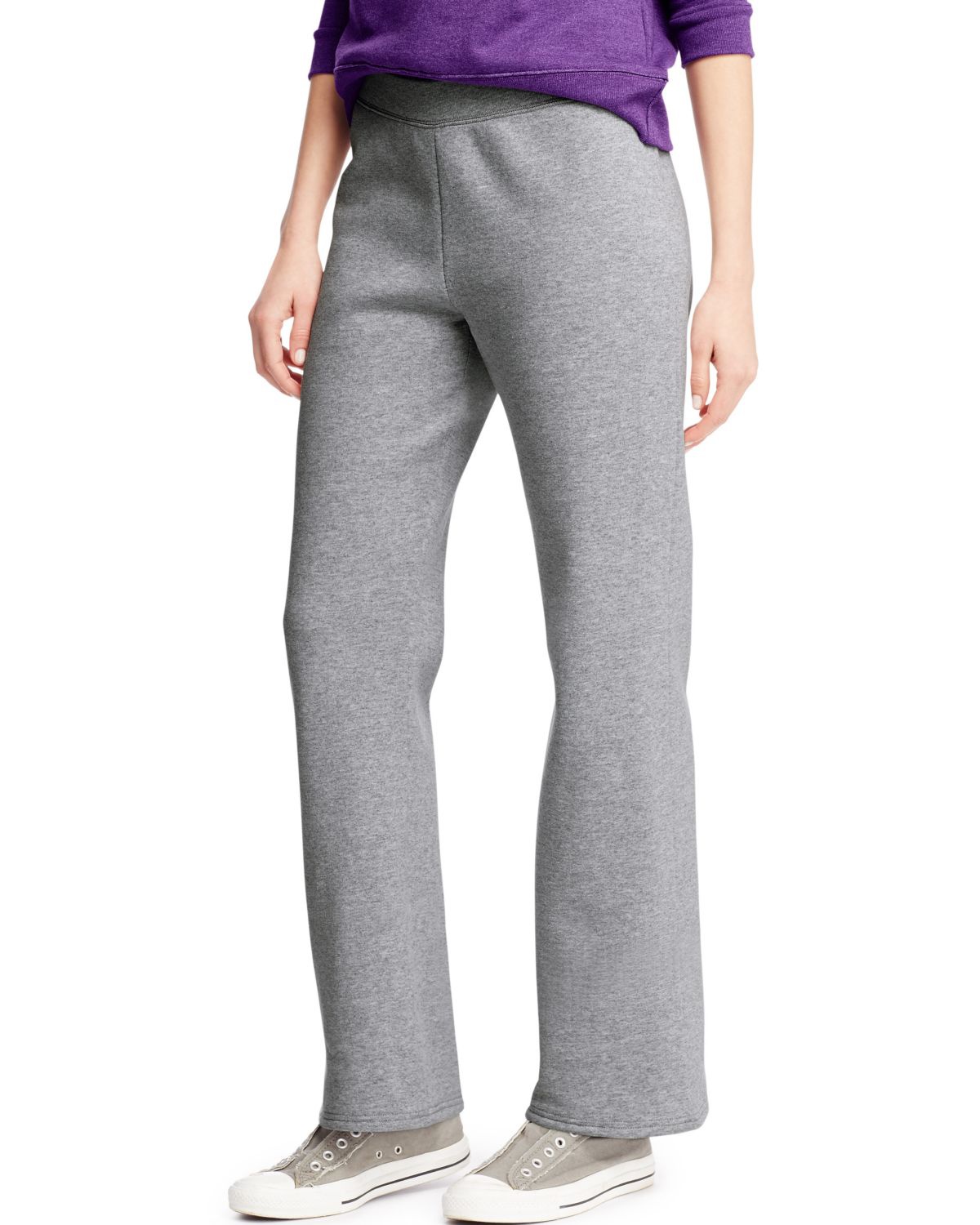 Hanes ComfortSoft™ EcoSmart® Women’s Open Bottom Leg Fleece Sweatpants ...